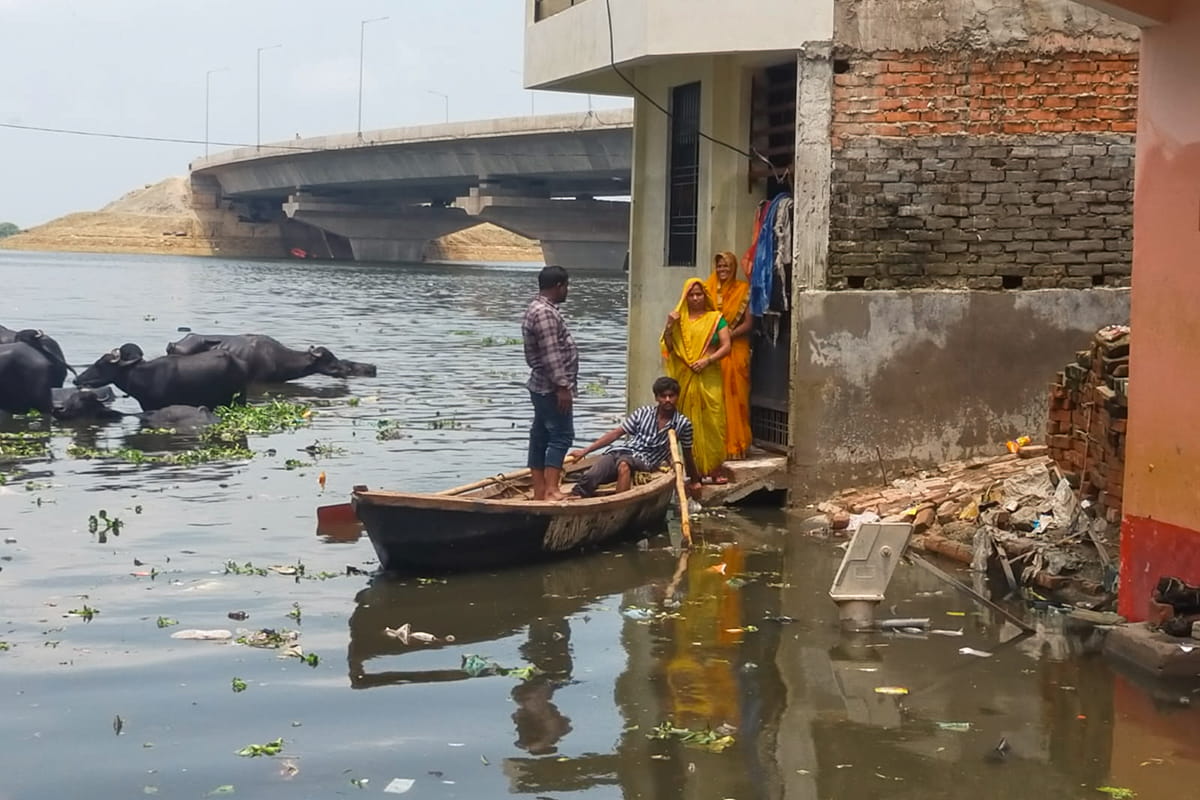 Heavy rains and rising rivers flood family homes in India